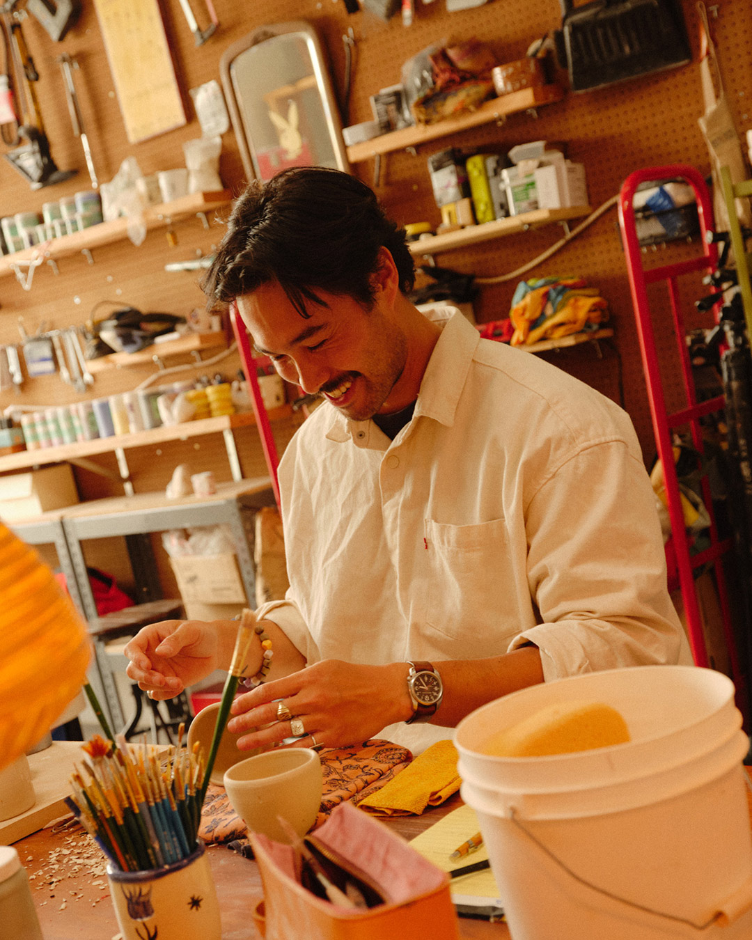 Daniel Dooreck LA ceramics studio - Americana-inspired designs